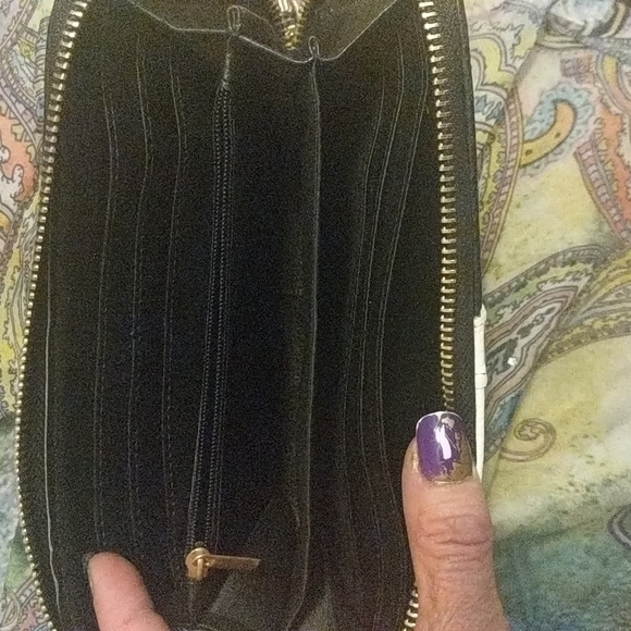 Halston Heritage | Bags | Halston Wallet In Black And White | Poshmark